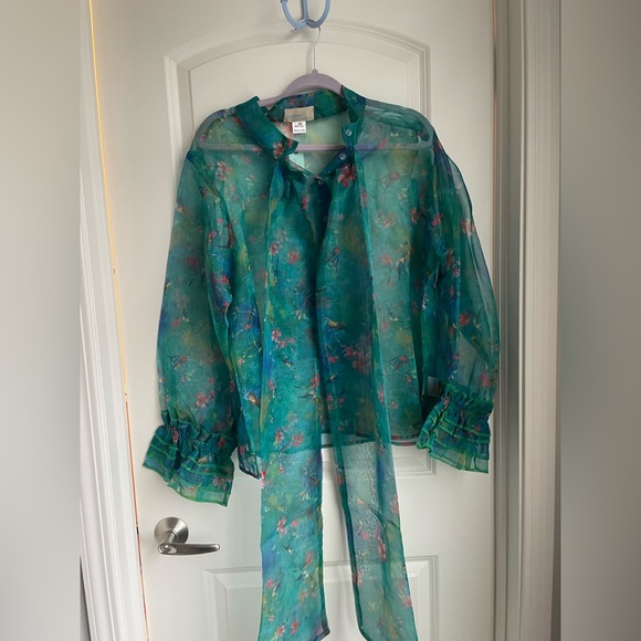 mynahs reynu | Tops | Mynahs Raynu Taandon Sheer Tie Top | Poshmark